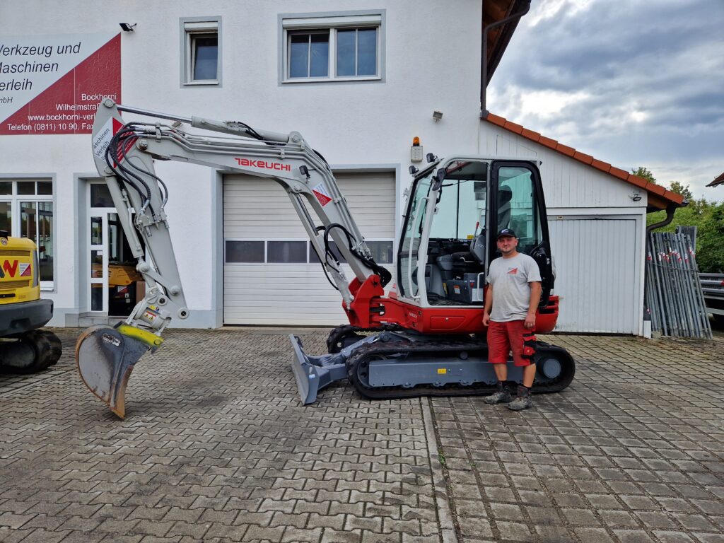 Minibagger 5,3 t mieten – einfach mieten bei Maschinenverleih Bockhorni